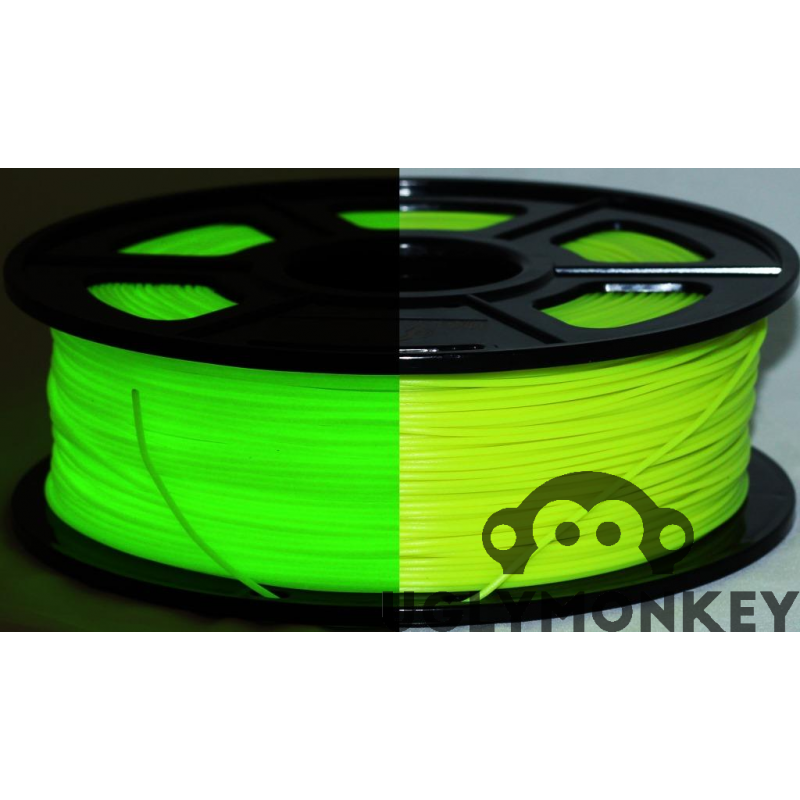 Glow in the Dark Yellow PLA 1kg, 1.75mm